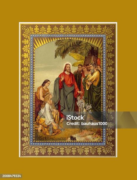 Sermon On The Mount Bible Verses On Gold Stock Illustration Download
