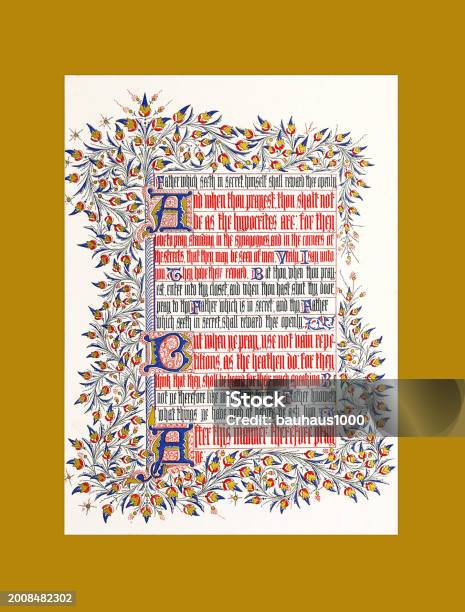 Sermon On The Mount Bible Verses On Gold Stock Illustration Download