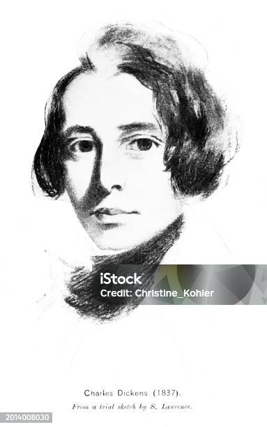 Charles Dickens 1837 Portrait Age 25 19th Century British Literature
