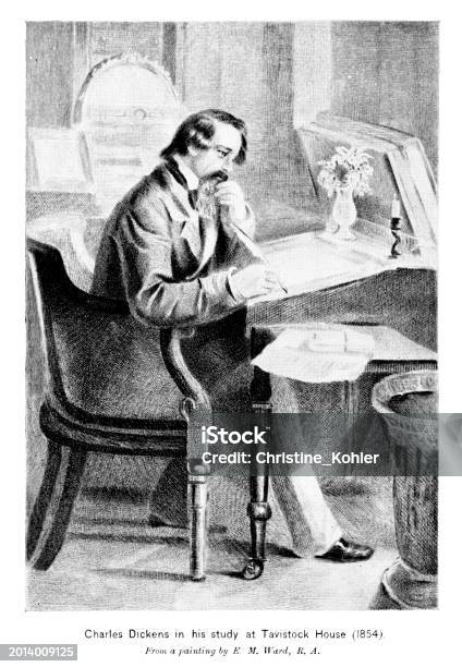 Charles Dickens 1854 Portrait Age 42 19th Century British Literature
