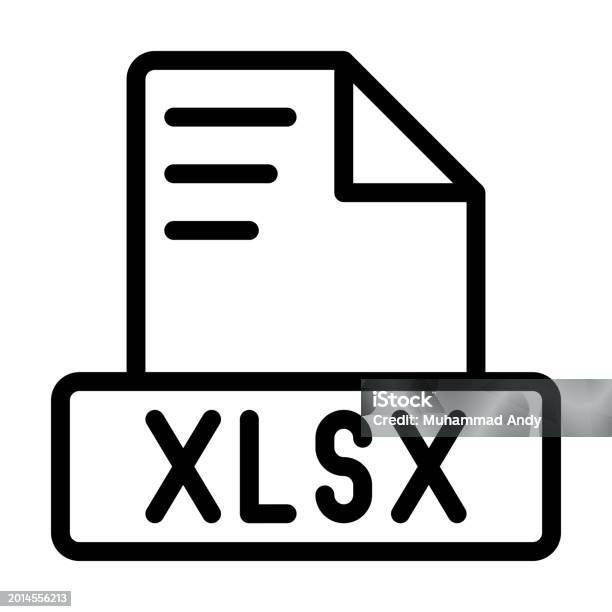 Xlsx File Icon Outline File Extension Icons File Format Symbols Vector ... Xlsx File Icon Outline File Extension Icons File Format Symbols Vector ...