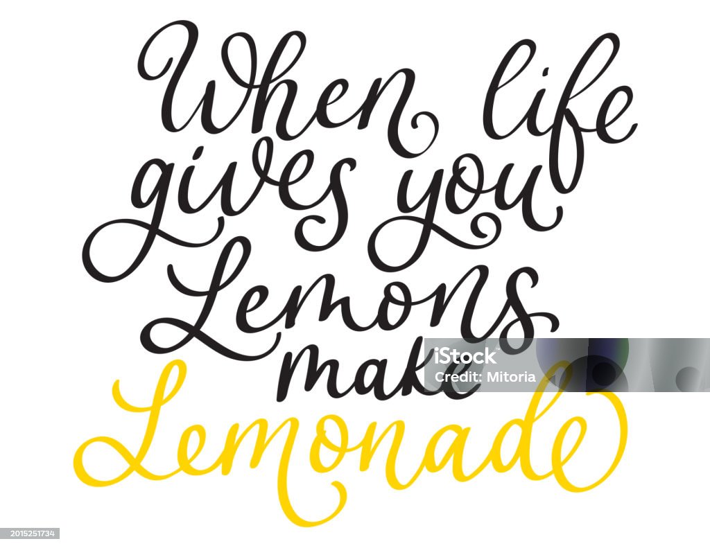 When Life Gives You Lemons Make Lemonade Inspiring Lettering Print