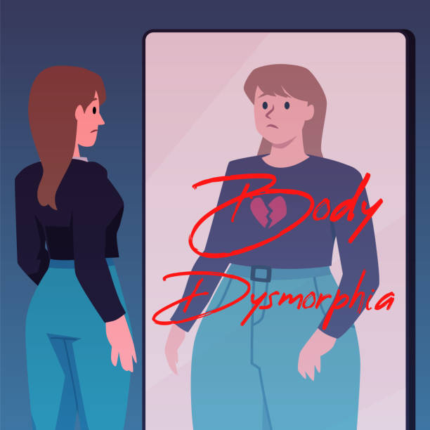 40 Cartoon Of Sad Girl Looking Mirror Stock Illustrations Royalty