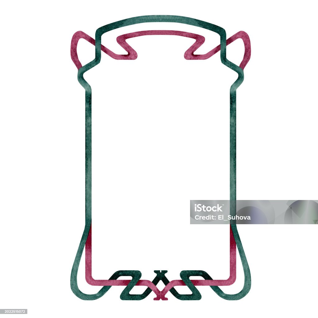 Watercolor Vintage Fantasy Frame Repeating Antique Or Art Deco Border ... Watercolor Vintage Fantasy Frame Repeating Antique Or Art Deco Border ...