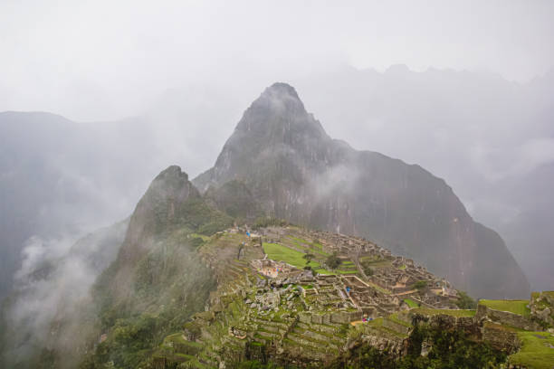 Free Stock Photo of Machu Picchu ancient ruins shrouded in misty clouds ...