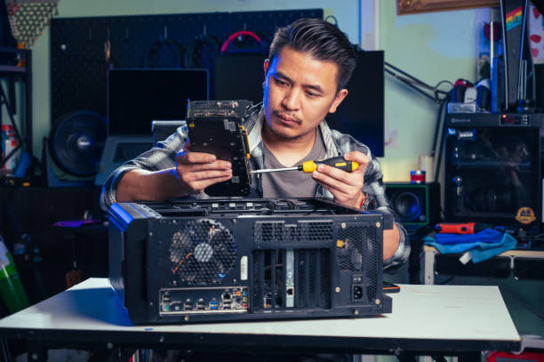Free Stock Photo of Person Working on Computer Motherboard | Download ...