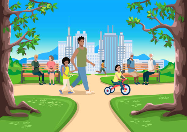 Free Stock Photo of Large Group of People Walking Around a Park ...