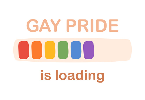 Lgbt Rainbow Gay Pride Loading Bar Symbol Of Lgbtq Pride Community