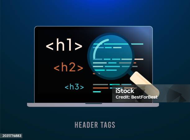 Seo Header Tags Concept Website Structure Optimization Header Tag