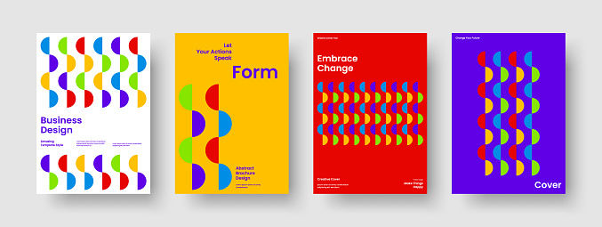 Template Poster Kreatif Desain Laporan Abstrak Tata Letak Sampul Buku