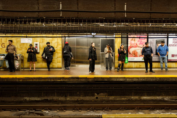 Free Stock Photo of People waiting at an underground subway platform ...