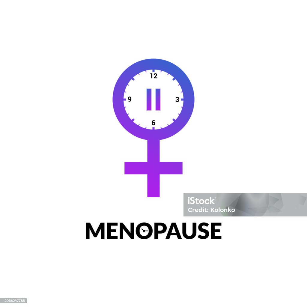 Menopause Icon Awareness Woman Fertility Age Clock Menstrual Period