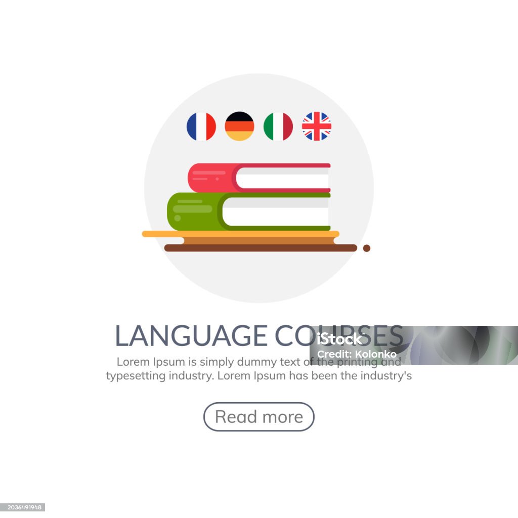 Language Learn Vector Banner Design Language Course English Different ... Language Learn Vector Banner Design Language Course English Different ...
