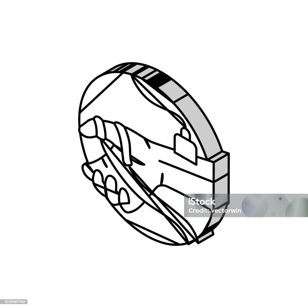 Emg Procedure Neurologist Isometric Icon Vector Illustration Stock