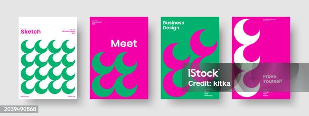 Template Presentasi Bisnis Abstrak Desain Flyer Terisolasi Tata Letak