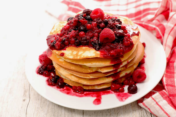 Free Stock Photo of Delicious stack of pancakes with fruits | Download ...