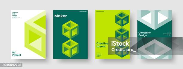Template Brosur Kreatif Desain Banner Geometris Tata Letak Latar