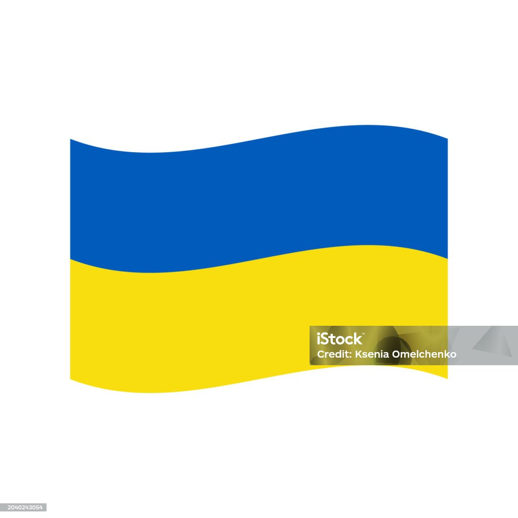 National Flag Of Ukraine On White Background Vector Illustration Stock