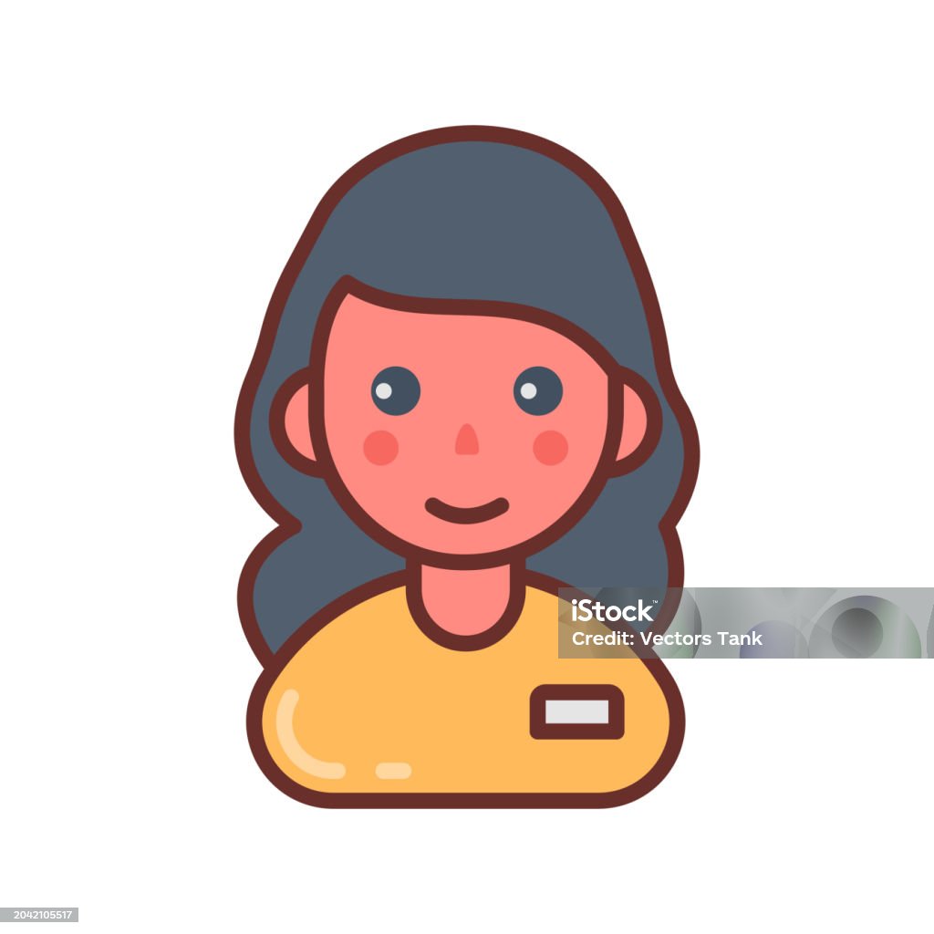 Innocent Girl Icon In Vector Logotype Stock Illustration Download