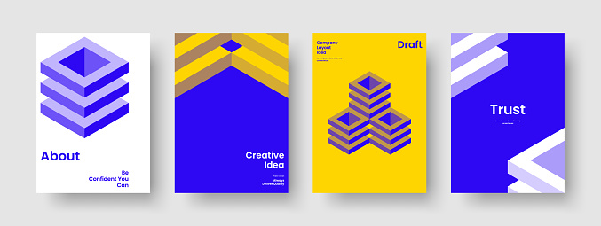 Desain Poster Abstrak Tata Letak Latar Belakang Geometris Template