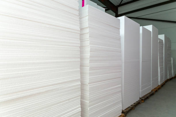 Free picture: Horizontally stacked styrofoam panels with manufacturing ...