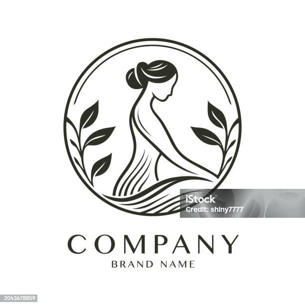 Desain Logo Minimalis Datar Yang Bergaya Elemen Grafis Modern Dengan Simbol Terapi Pijat Abstrak