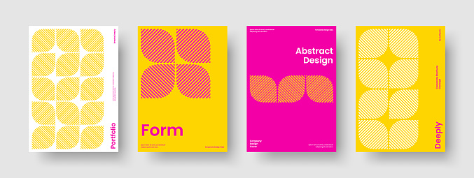 Template Poster Terisolasi Tata Letak Laporan Geometris Desain Brosur