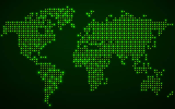 Free Stock Photo of Detailed World Map on Dark Green Background ...