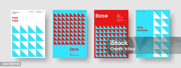 Desain Banner Terisolasi Tata Letak Sampul Buku Geometris Template