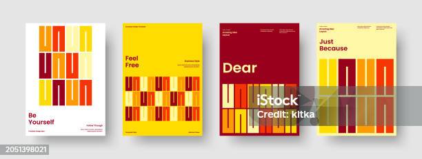 Desain Sampul Buku Terisolasi Template Poster Geometris Tata Letak