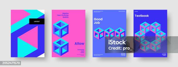 Template Sampul Buku Modern Desain Poster Kreatif Tata Letak Laporan