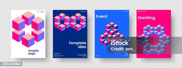 Tata Letak Brosur Terisolasi Template Presentasi Bisnis Abstrak Desain