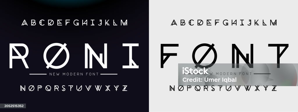 Vector Minimal Font Modern Futuristic Design Creative English Alphabet ... Vector Minimal Font Modern Futuristic Design Creative English Alphabet ...