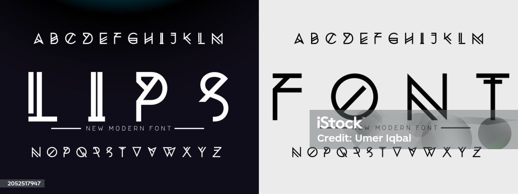 Vector Minimal Font Modern Futuristic Design Creative English Alphabet ... Vector Minimal Font Modern Futuristic Design Creative English Alphabet ...