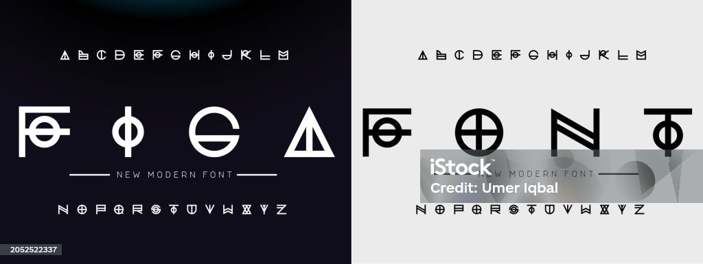 Vector Minimal Font Modern Futuristic Design Creative English Alphabet ... Vector Minimal Font Modern Futuristic Design Creative English Alphabet ...