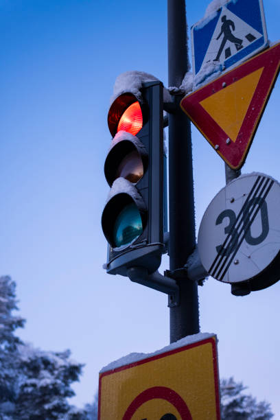 Free Stock Photo of Red Lights in Snow | Download Free Images and Free ...
