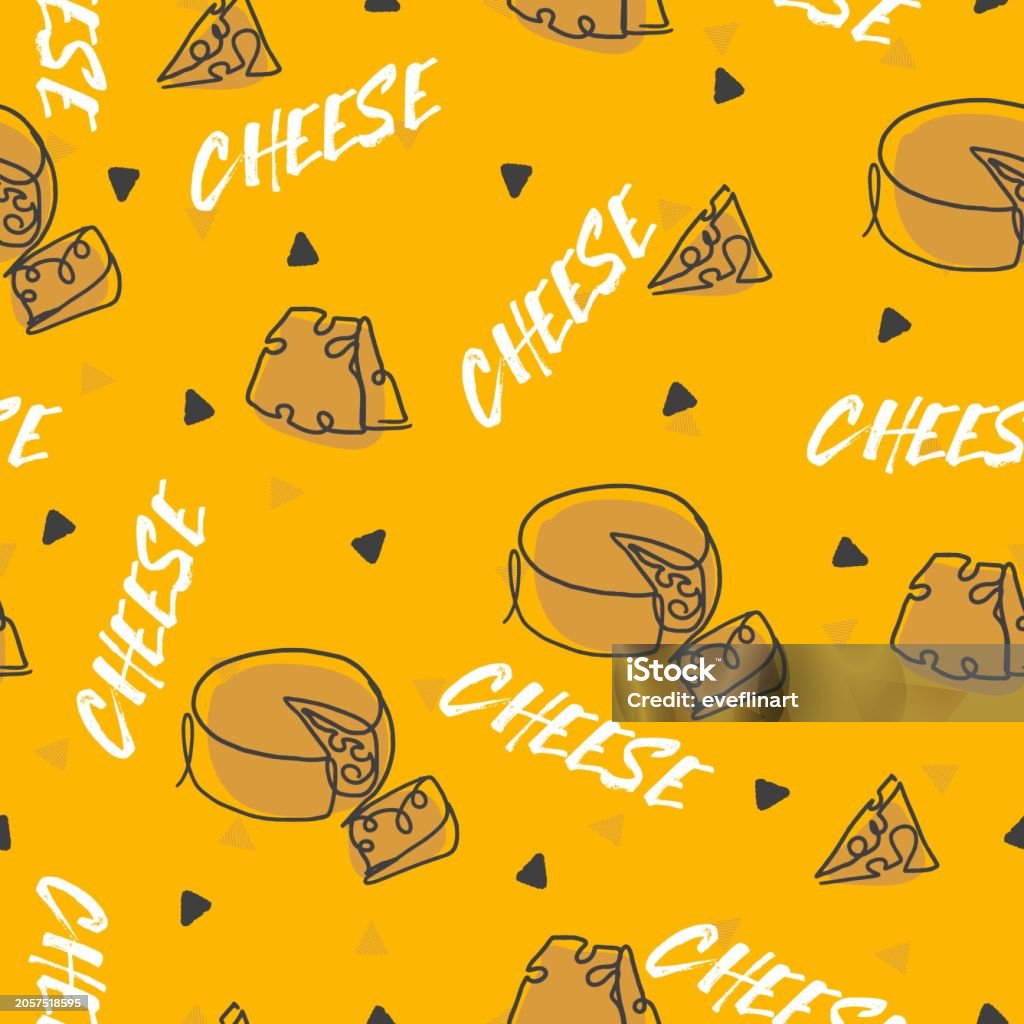 Ilustración de Patrón Vectorial De Delicia Láctea Artesanal De Queso y ... Ilustración de Patrón Vectorial De Delicia Láctea Artesanal De Queso y ...