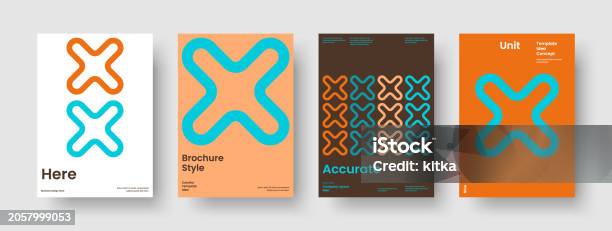 Template Poster Abstrak Desain Sampul Buku Geometris Tata Letak