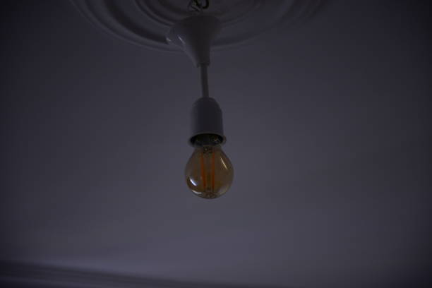 Free Stock Photo of Light Bulb Hanging in Dark Room | Download Free ...