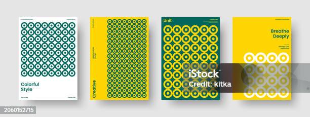 Tata Letak Flyer Terisolasi Desain Poster Geometris Template Brosur