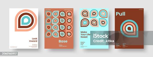 Template Sampul Buku Terisolasi Tata Letak Brosur Modern Desain Latar
