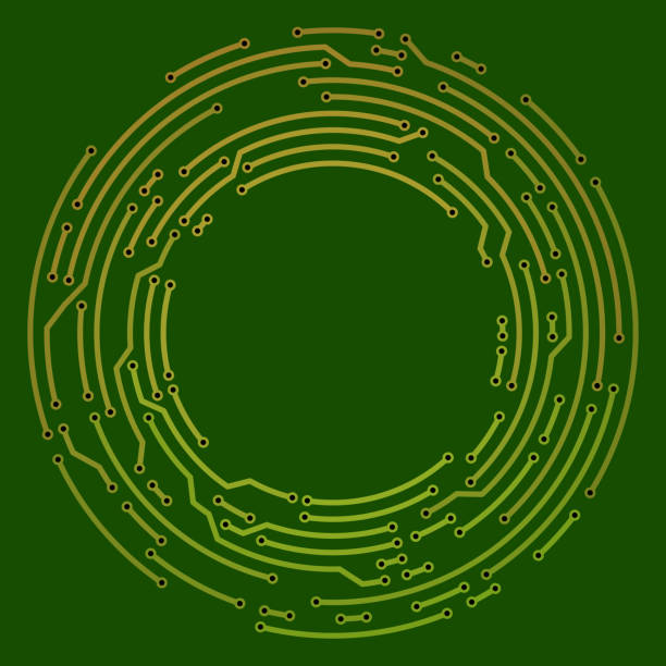 Free Stock Photo of Green circuit board with intricate pathways and ...
