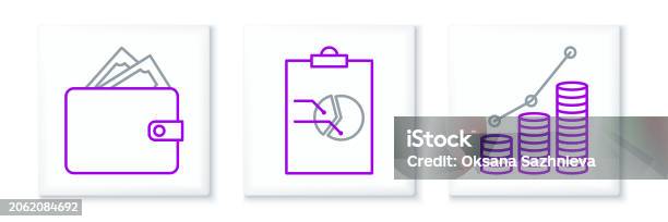 Atur Garis Diagram Lingkaran Infografis Dan Koin Dompet Dengan Tumpukan ... Atur Garis Diagram Lingkaran Infografis Dan Koin Dompet Dengan Tumpukan ...