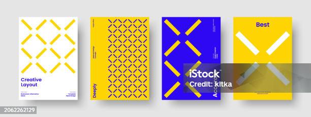 Template Poster Geometris Desain Brosur Kreatif Tata Letak Banner