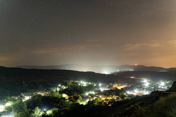 Free Stock Photo of Starry night sky over suburban neighborhood ...