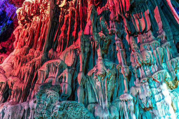Free picture: Amazing megalithic stalactites and stalagmites in an ...