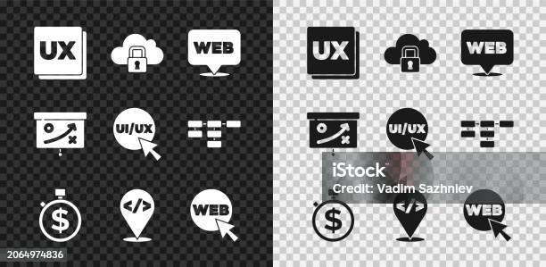 Mengatur Desain Ui Atau Ux Kunci Komputasi Awan Web Dan Grafis Waktu