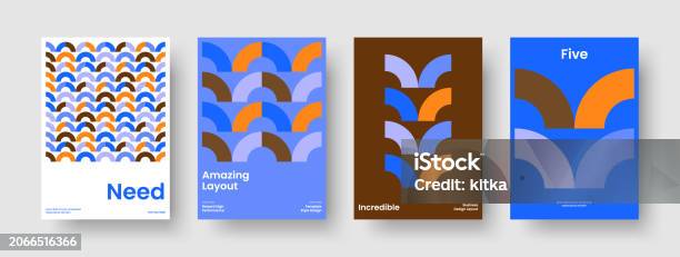 Tata Letak Flyer Abstrak Desain Brosur Kreatif Template Presentasi