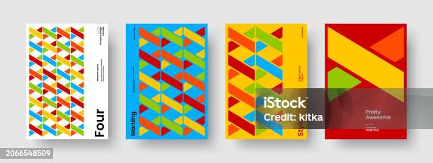 Template Sampul Buku Abstrak Desain Presentasi Bisnis Geometris Tata