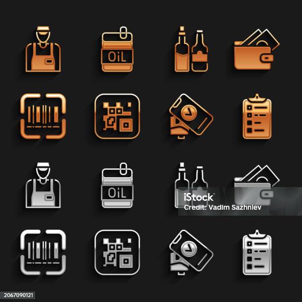 Set Qr Code Wallet With Money Shopping List Pos Terminal Scanner ... Set Qr Code Wallet With Money Shopping List Pos Terminal Scanner ...